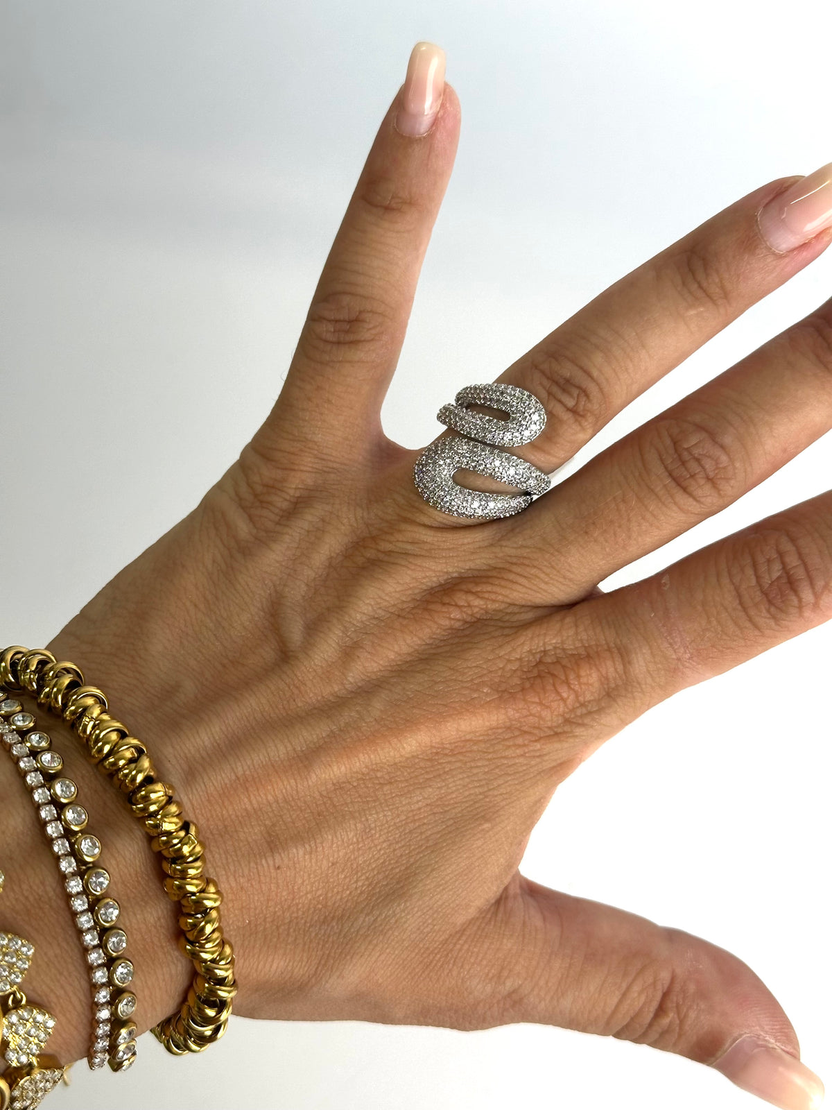 Anello maxi snake luce – DeepRose_abbigliamento